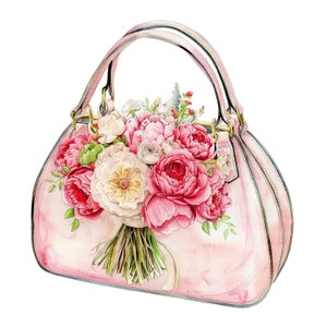 12 Floral Handbag Clipart Set 2, Floral Purse, Floral Clutch, Digital ...