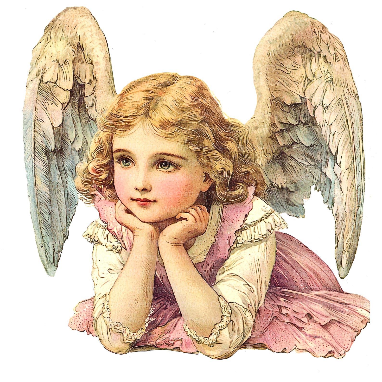 19 Religious Cupid Angel Clipart, Ephemera, Fussy Cut, Digital Clipart ...