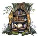 12 Fairy Library Clipart, Fairy Books Clipart, Printable Watercolor ...