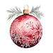 12 Red Bauble Clipart, Christmas Bauble Clipart, Printable Watercolor ...