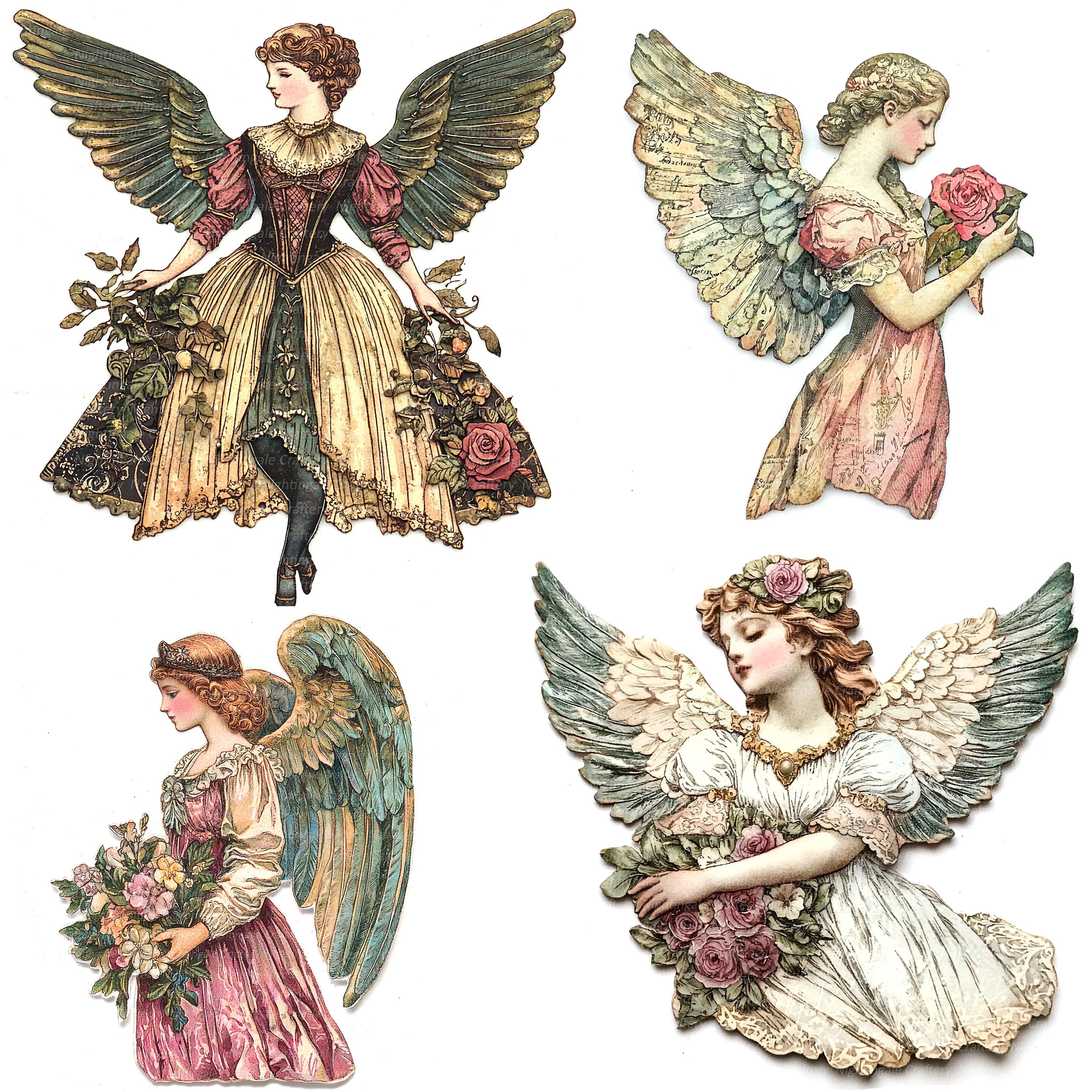 19 Religious Cupid Angel Clipart, Ephemera, Fussy Cut, Digital Clipart ...