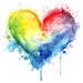 10 Rainbow Heart Clipart, Digital Clipart, Watercolor Clipart ...