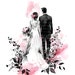 12 Abstract Wedding Couple Clipart, Printable Watercolor Clipart, High ...