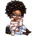 7 PNG Black Girl Clipart, Afro American Schoolgirl, Chibi Girl ...