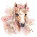 13 Pink Pony Clipart, Cute Pony Images, Printable Watercolor Clipart ...