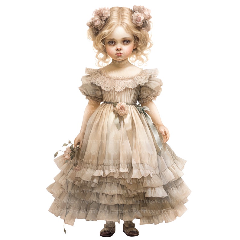 16 Vintage Doll Clipart Realistic Puppet Printable - Etsy