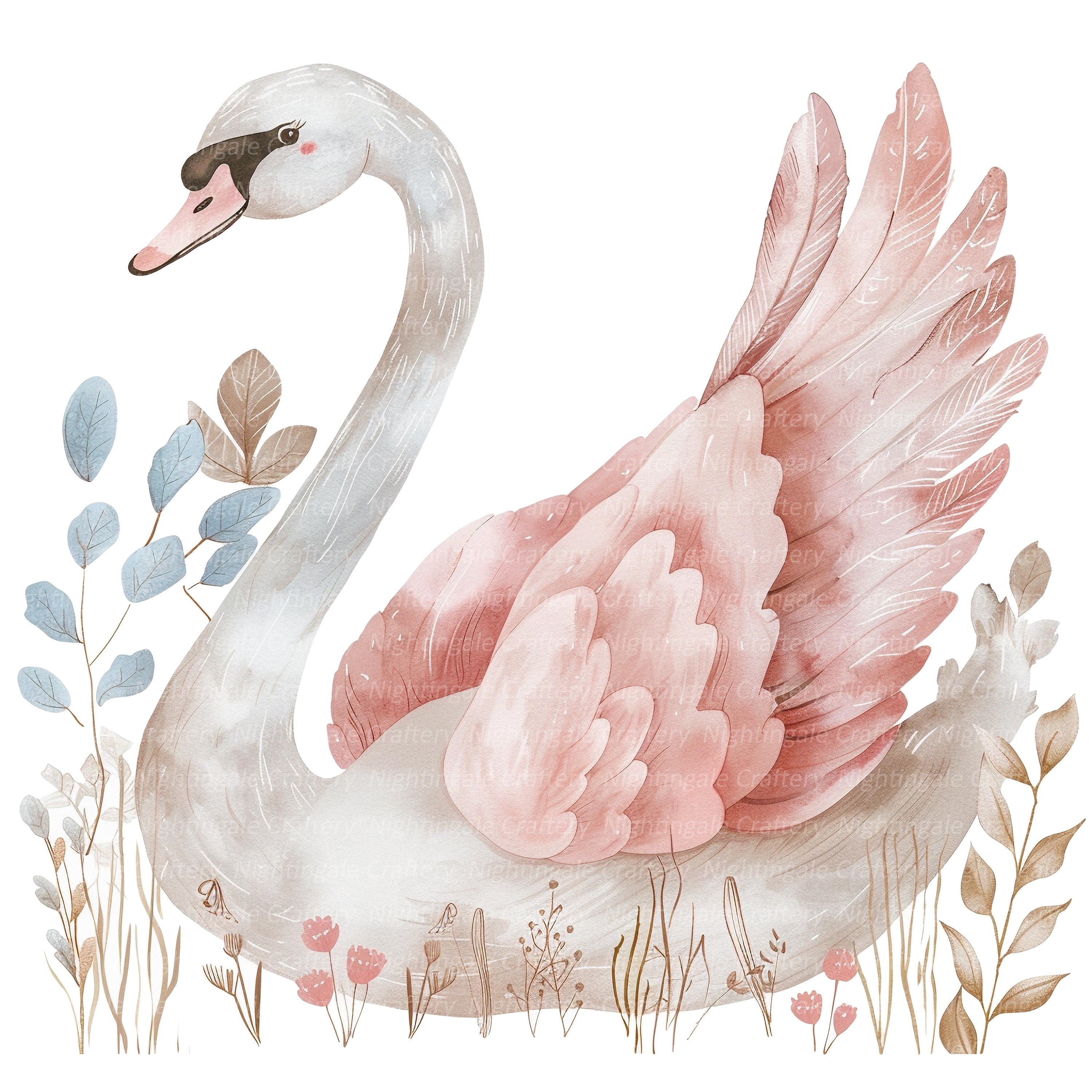 Cute Swan Clipart