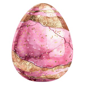 10 Golden Easter Egg Clipart, Easter Clipart, Printable Watercolor ...