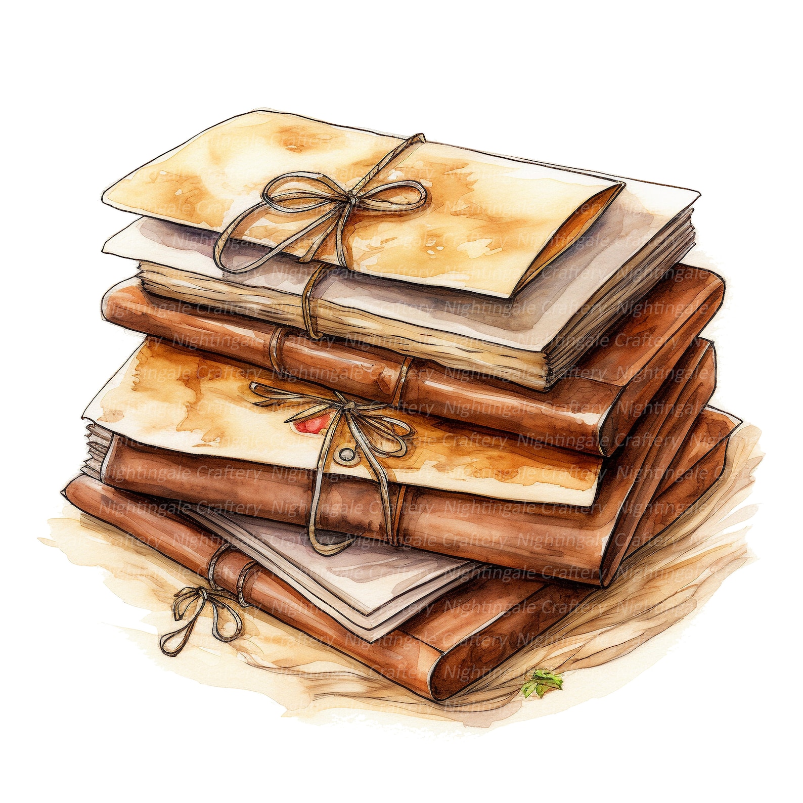 10 Stack of Envelopes Clipart, Vintage Envelope, Printable Watercolor ...