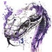 8 Purple Snake Clipart, Snake Eyes, Cobra Print, Printable Watercolor ...