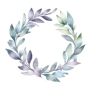 10 Laurel Wreath Clipart, Digital Clipart, Watercolor Clipart, High ...