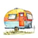 9 Cartoon Trailer Clipart, Camping Trailer, Printable Watercolor ...