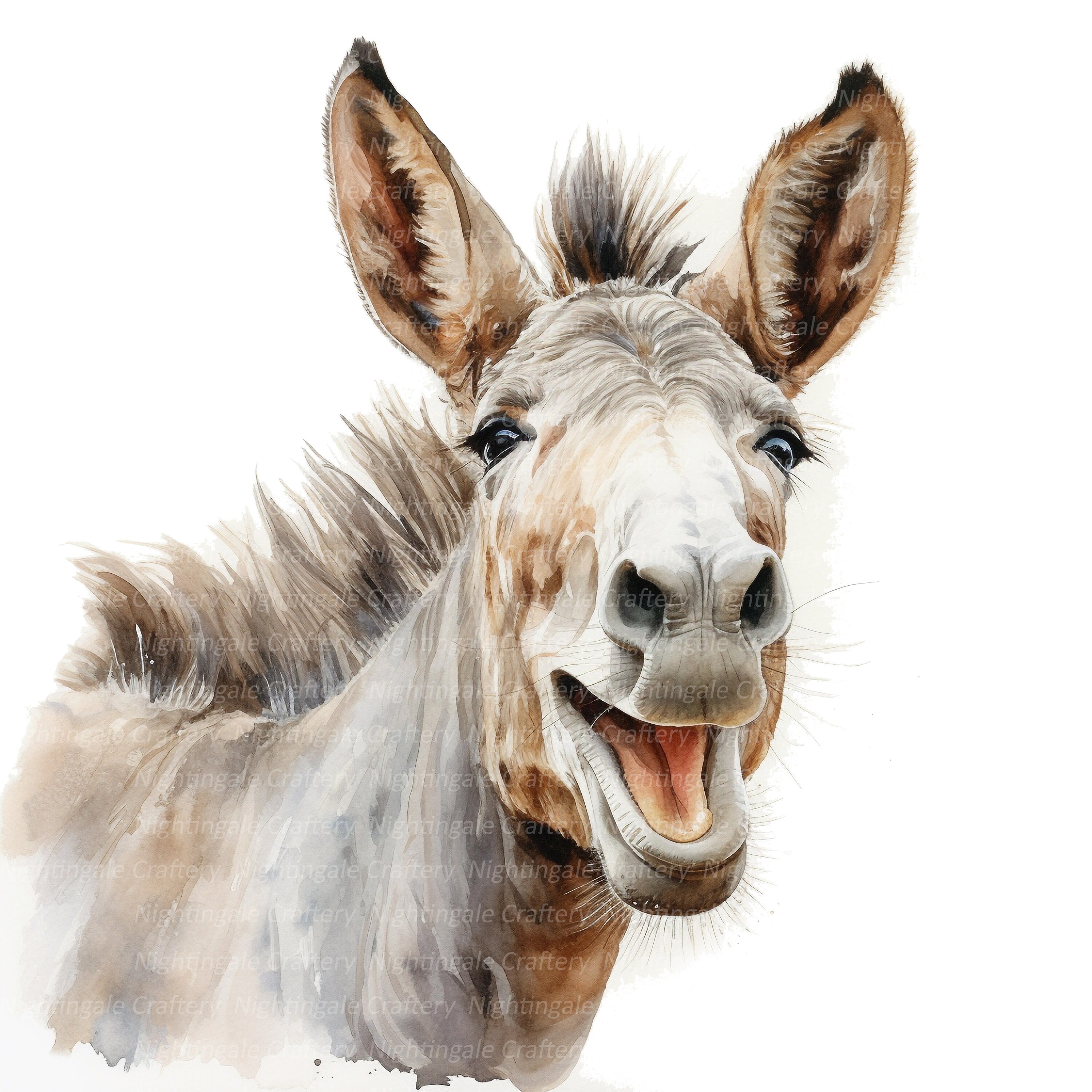 12 Funny Donkey Clipart Donkey Laugh Clipart Printable - Etsy UK