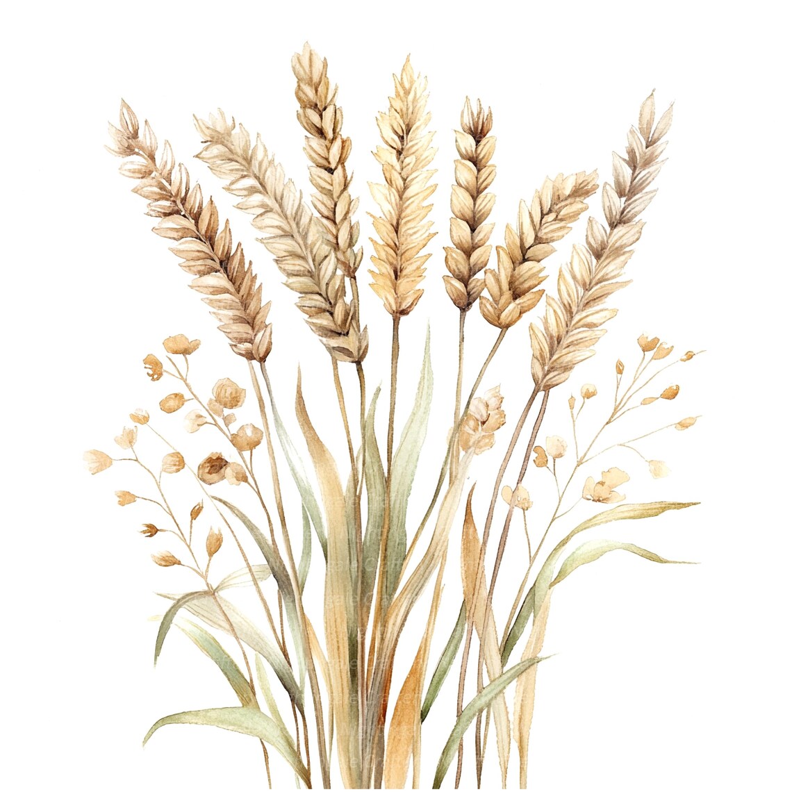 11 Boho Wheat Barley Stalks, Wheat Wall Art, High Quality JPG/PNG ...