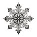 14 Black White Snowflakes Clipart, Christmas Print, Printable ...
