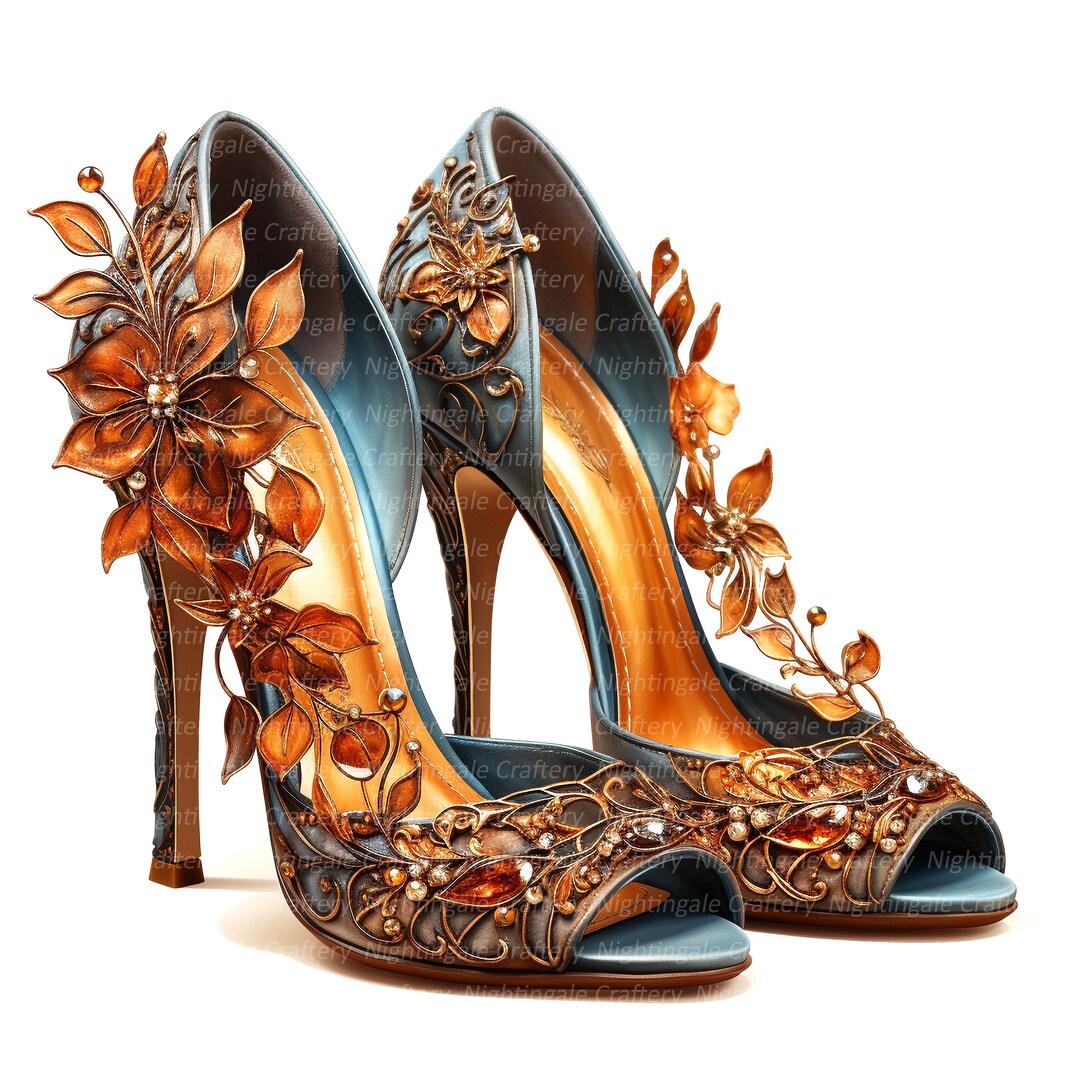 10 Autumn Prom Shoes Clipart High Heels Clipart Digital - Etsy