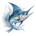 8 Swordfish Clipart, Watercolor Swordfish, Printable Watercolor Clipart ...