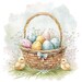 11 Easter Basket Clipart, Easter Chicks Clipart, Printable Watercolor ...