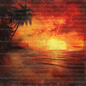 18 Magical Sunset Background Papers, 12 X 12 Digital Paper Pack, Junk ...