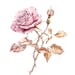11 Pink Gold Rose Clipart, Pink Rose Stem, Printable Watercolor Clipart ...