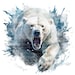 10 Polar Bear Clipart, Printable Watercolor Clipart, High Quality Jpgs ...