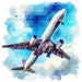 11 Flying Plane Clipart, Plane in Sky, Traveling, Printable Watercolor ...