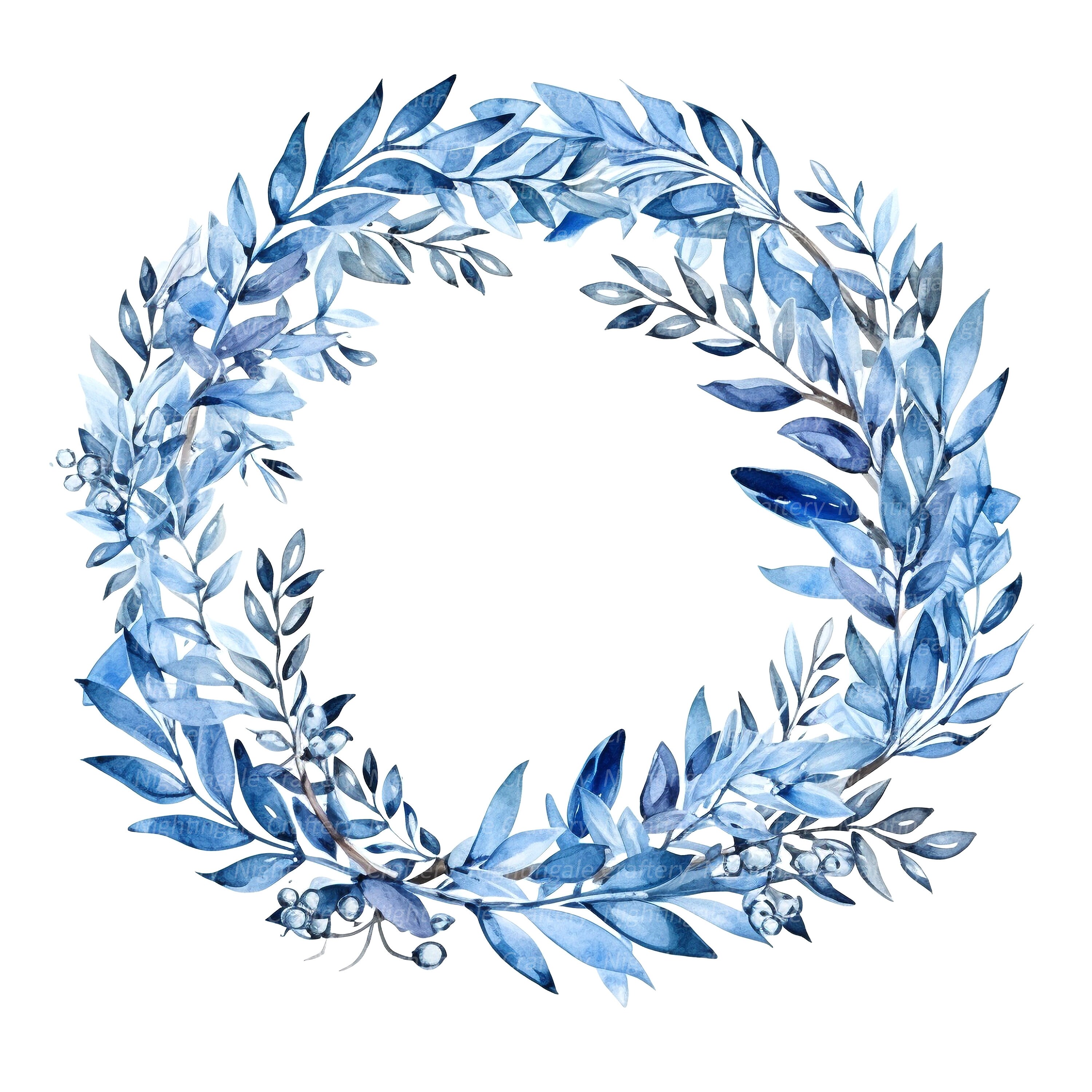 10 Laurel Wreath Clipart, Digital Clipart, Watercolor Clipart, High ...