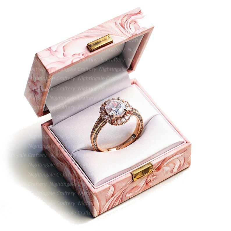 14 Wedding Ring Box Clipart, Wedding Clipart, Adorable Box, Printable ...