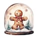 10 Gingerbread Christmas Snow Globe Clipart, Christmas Snowglobe ...