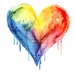 10 Rainbow Heart Clipart, Digital Clipart, Watercolor Clipart ...