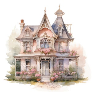 14 Princess House Clipart, Princess Home, Printable Watercolor Clipart ...