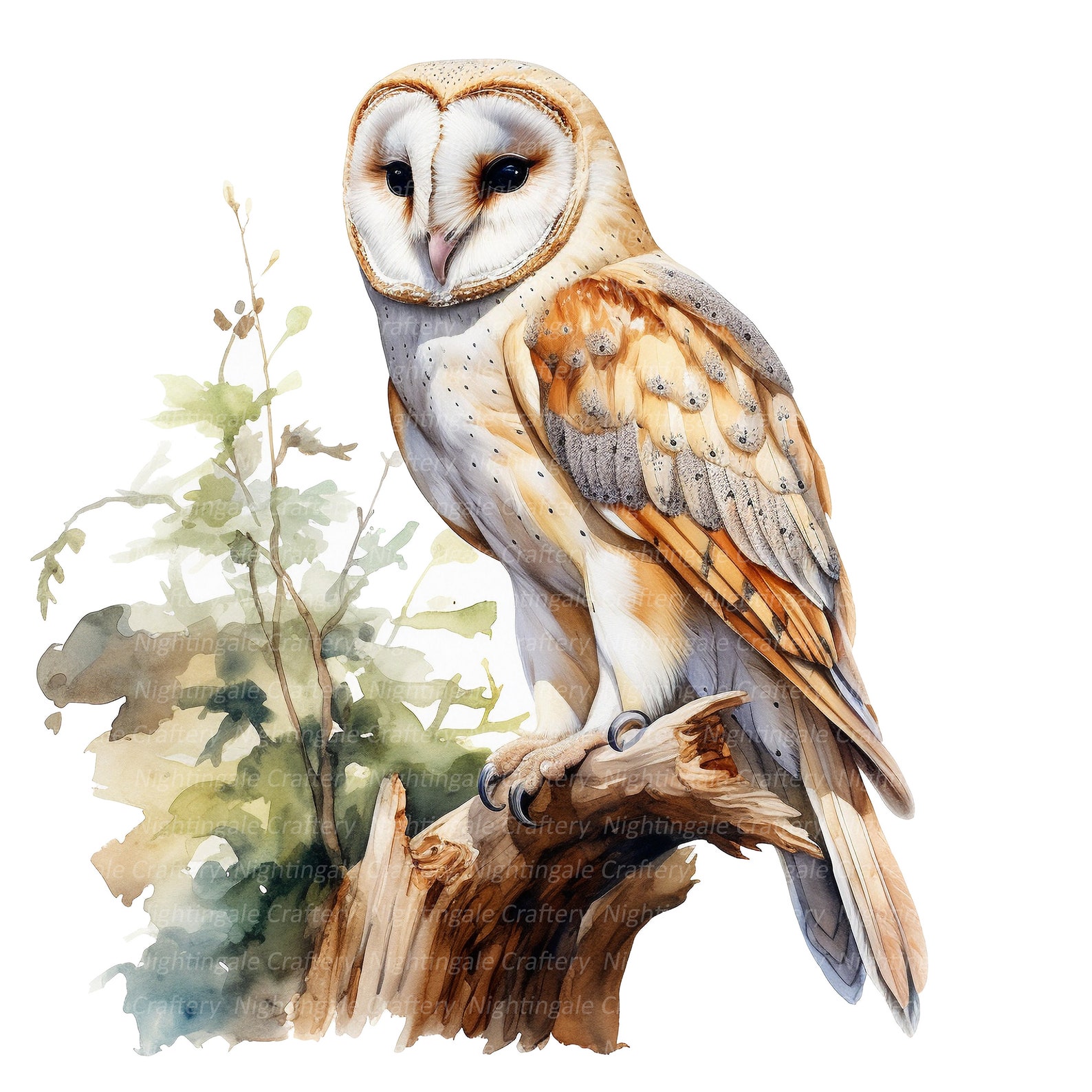 12 Snow Owl Clipart, Barn Owl Clipart, Cute Owl, Digital Clipart ...