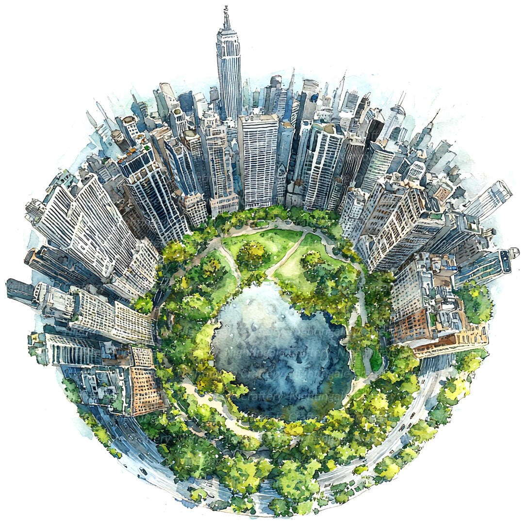 11 Miniature Planet Clipart, Little Planet Earth, Printable Watercolor ...