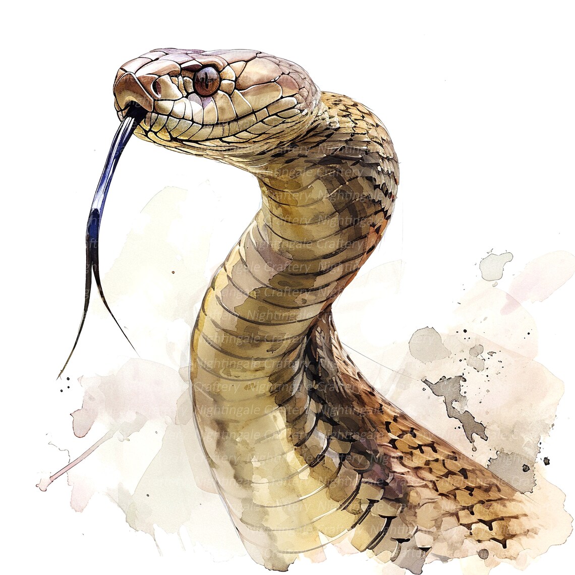 11 Watercolor Snake Clipart, Sublimation Snake, Printable Watercolor ...