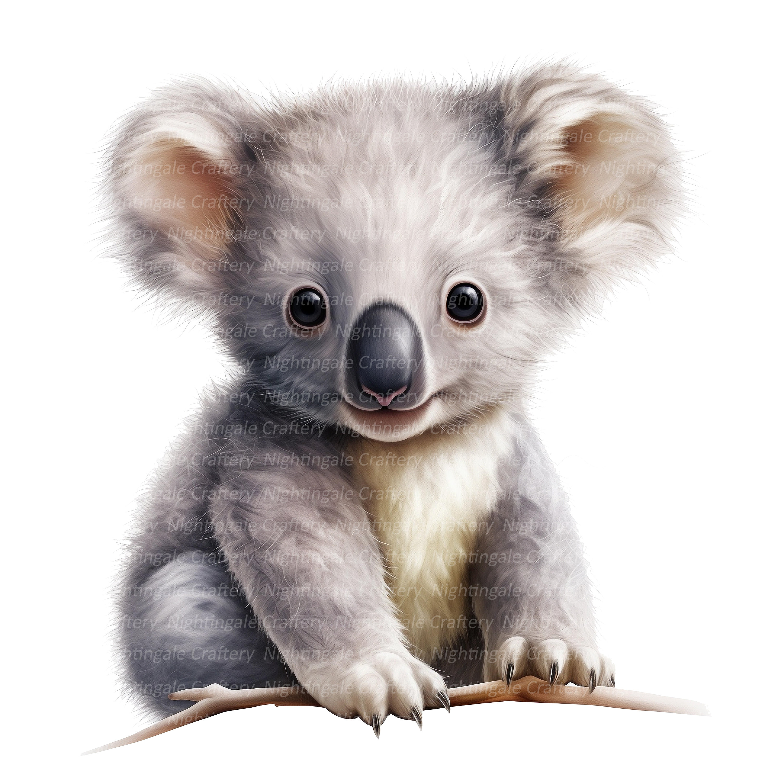 10 Koala Baby Clipart, Koala Bear Clipart, Printable Watercolor Clipart ...