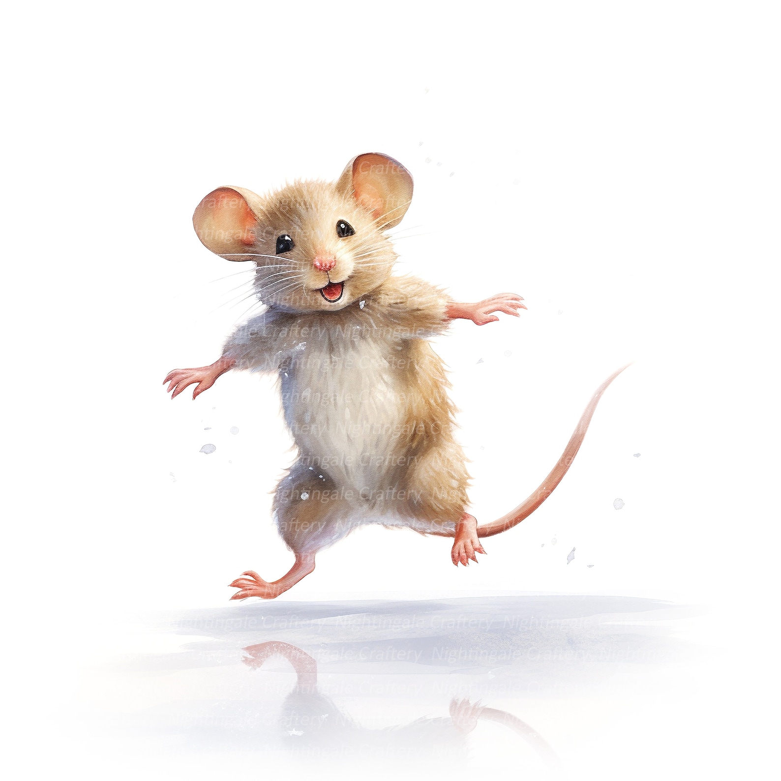 10 Mouse Skating Clipart Printable Watercolor Clipart 10 - Etsy Australia