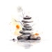 14 Zen Stones Art Clipart, Zen Poster, Printable Watercolor Clipart ...