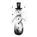 10 Abstract Snowman Clipart, Christmas Clipart, Printable Watercolor ...