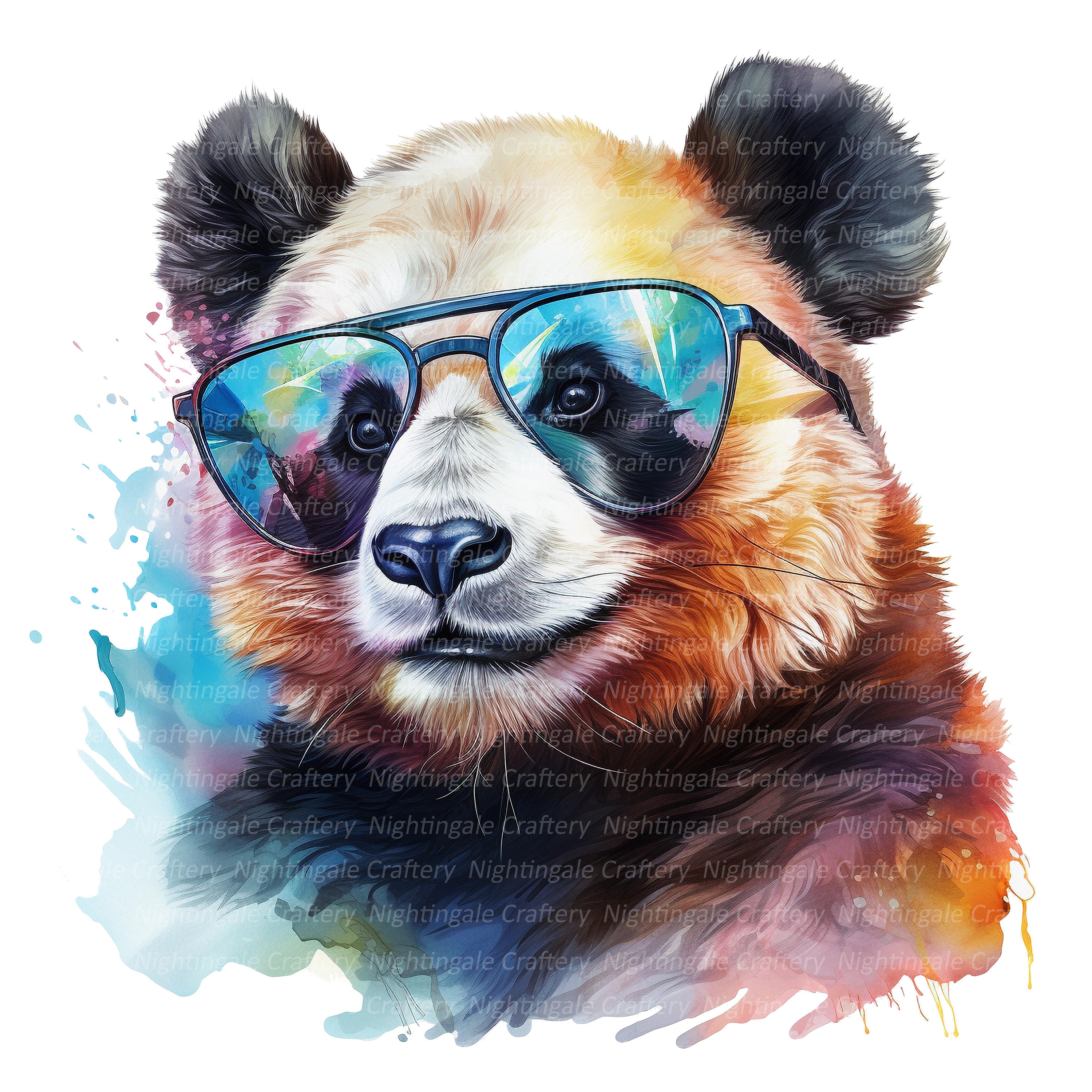 10 Cool Panda Disco Panda Clipart Panda Bear Printable - Etsy