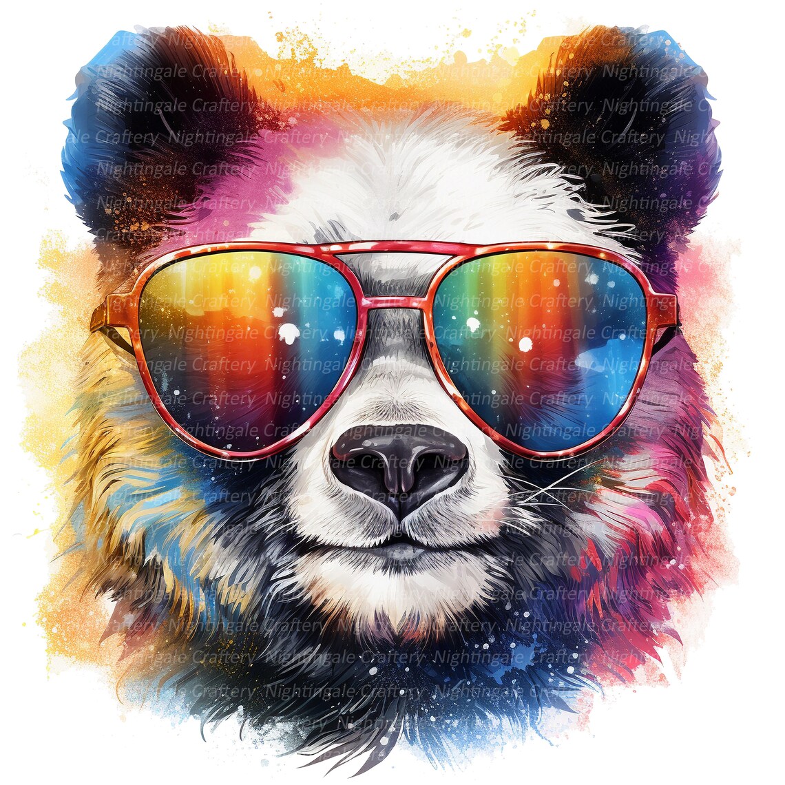 10 Cool Panda Disco Panda Clipart Panda Bear Printable - Etsy