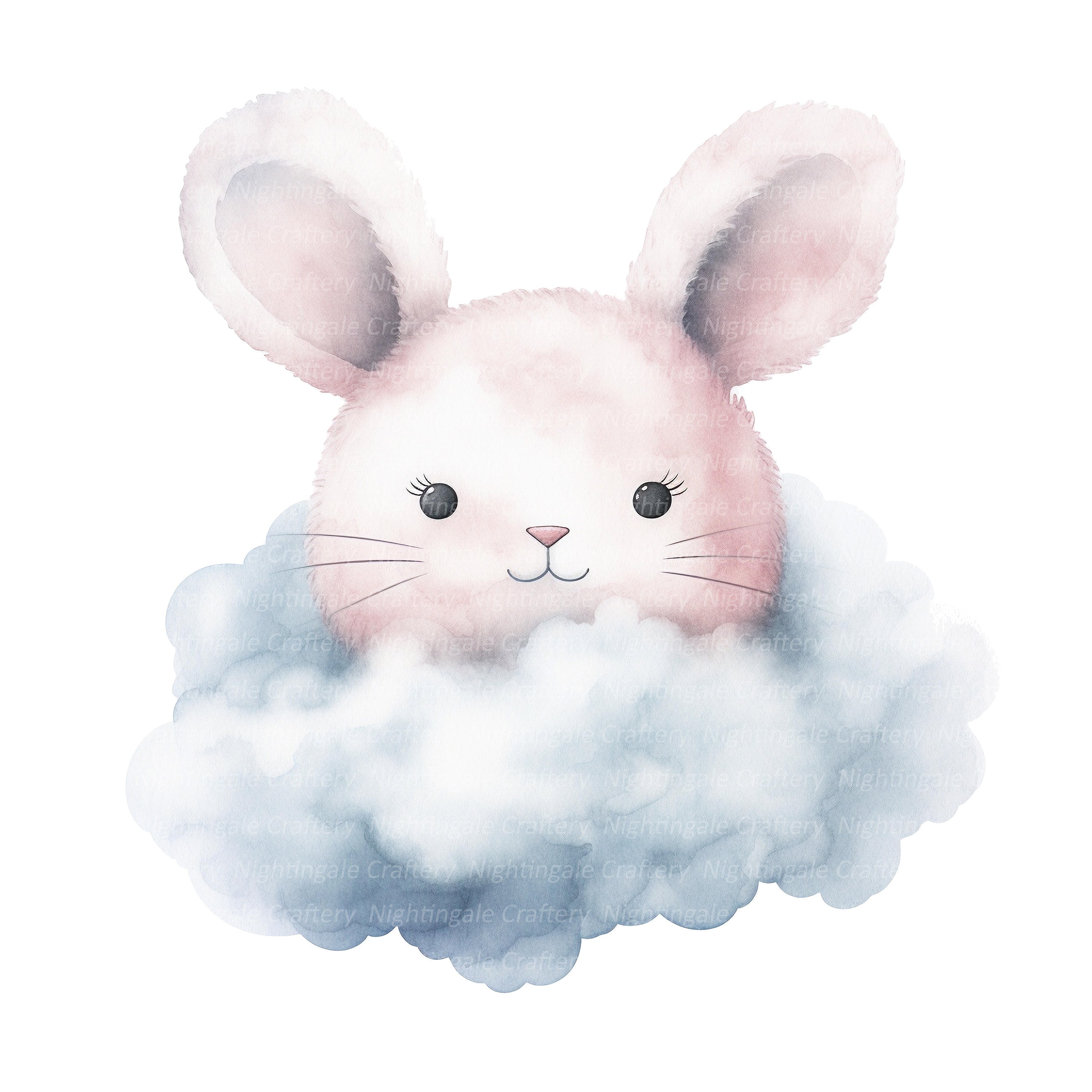 16 Animals in Clouds Clipart Nursery Prints Printable - Etsy