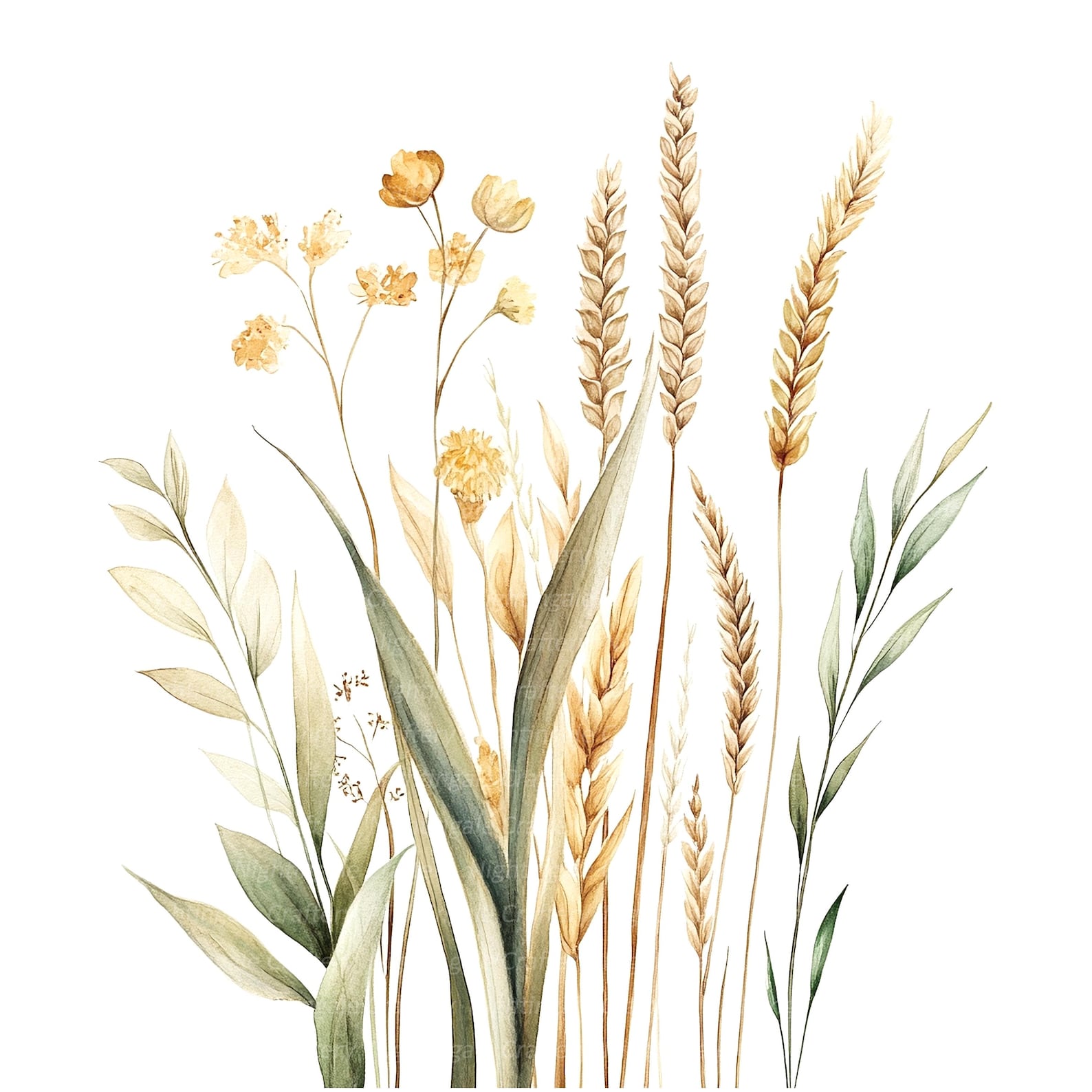 11 Boho Wheat Barley Stalks, Wheat Wall Art, High Quality JPG/PNG ...