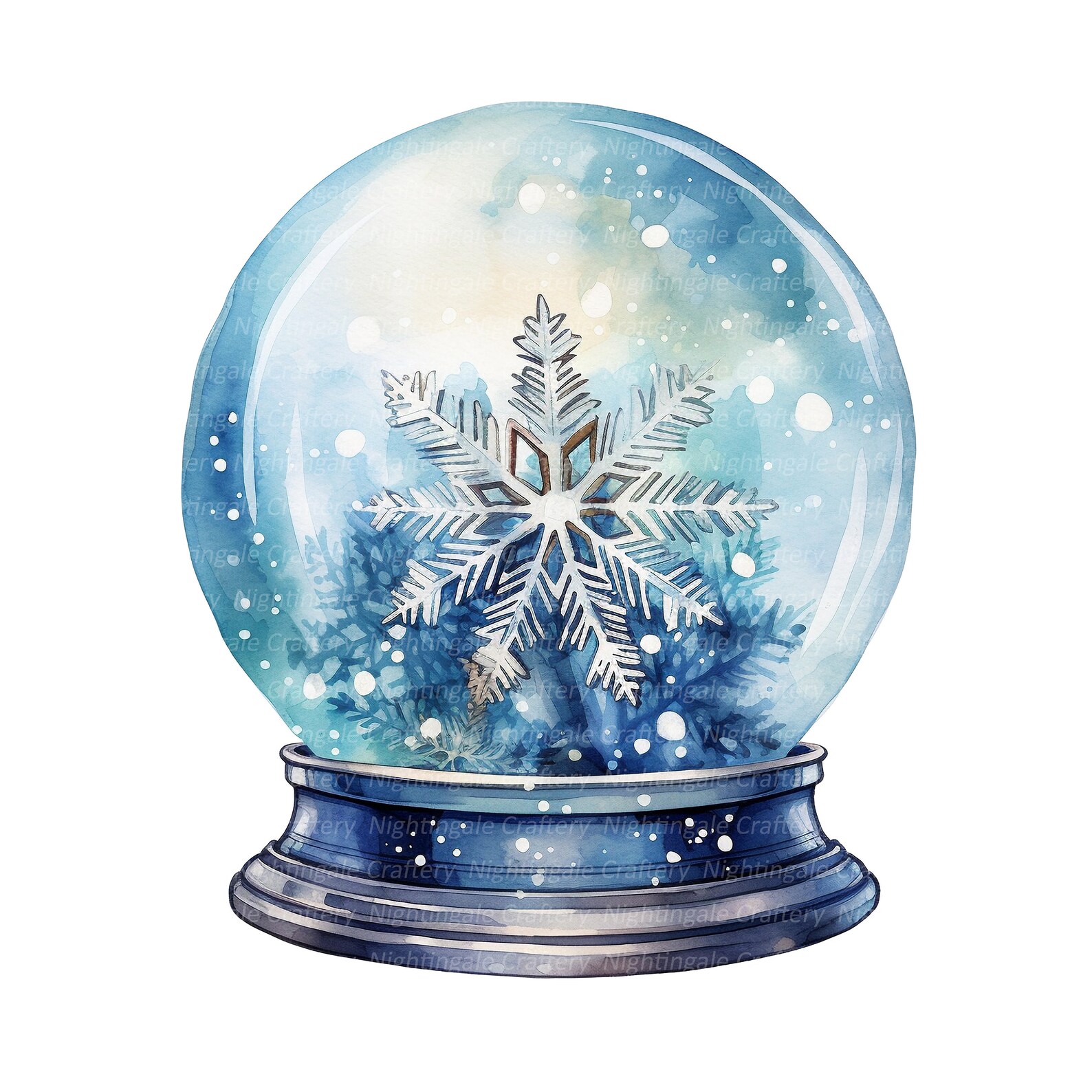 10 Snowflake Christmas Snow Globe Clipart, Christmas Snowglobe ...