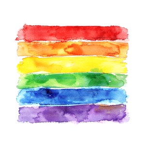 12 Love Clipart, Pride Month, Gay, LGBTQ Print, Printable Watercolor ...