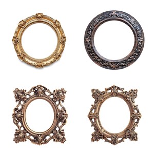 16 Circle Oval Frames Clipart, Ornate Frames, High Quality Jpgs ...