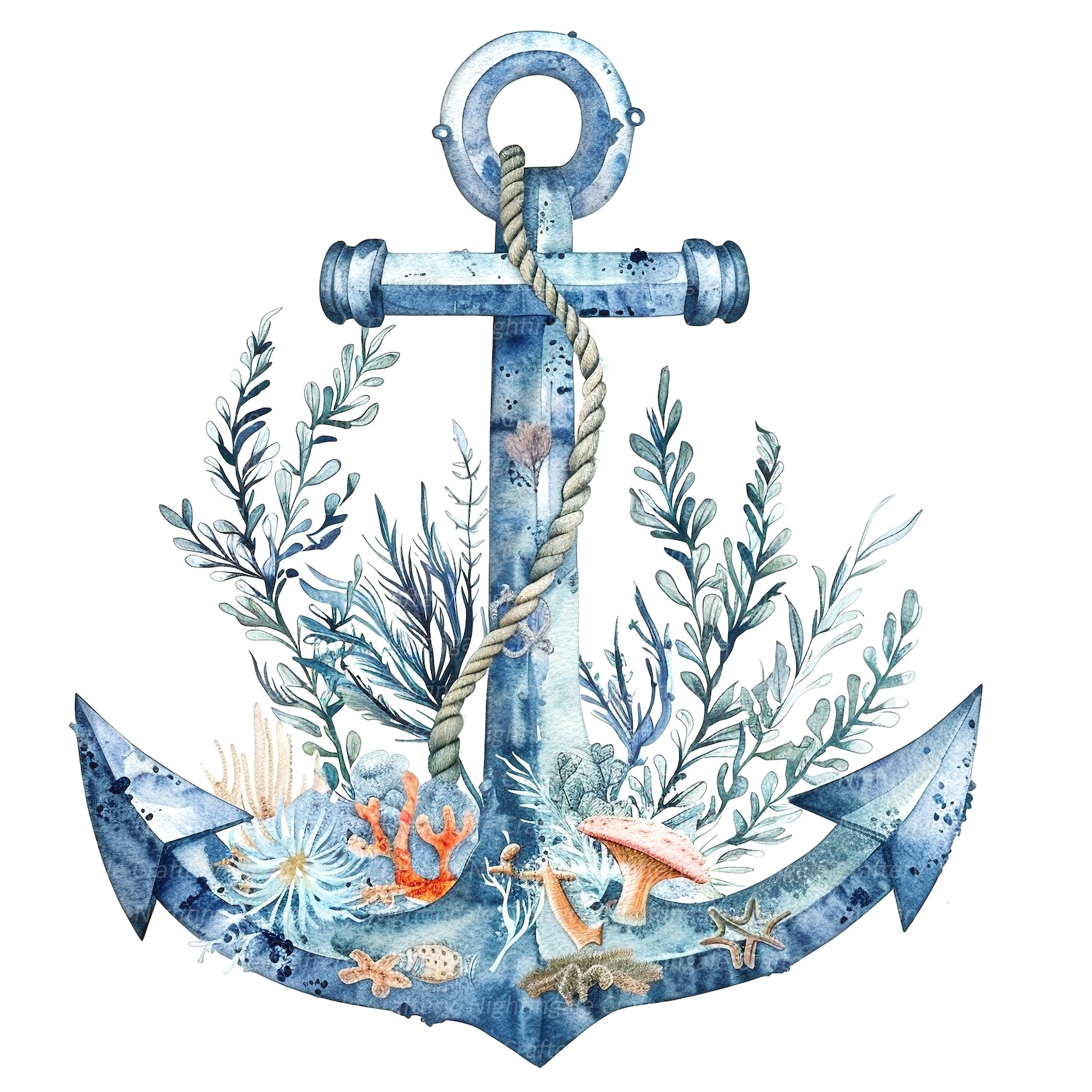 16 Anchor Clipart, Underwater Clipart, Nautical Decor, Digital Clipart ...