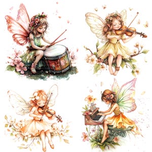 21 PNG Music Fairies Clipart, Floral Fairy Clipart, Printable ...