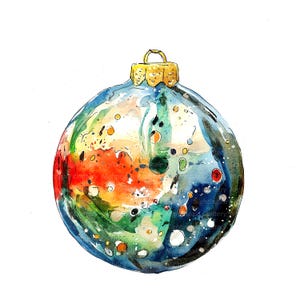 12 Abstract Bauble Clipart, Christmas Bauble Clipart, Printable ...