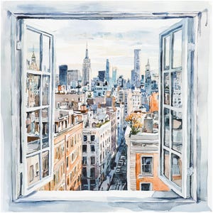 14 Window City View Clipart, Window With City Landscape, Printable ...