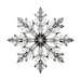 14 Black White Snowflakes Clipart, Christmas Print, Printable ...